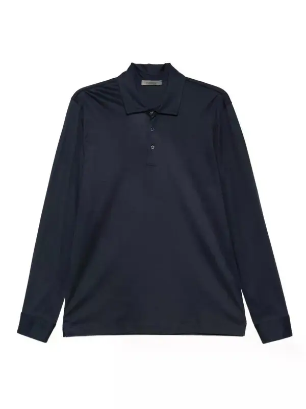 Corneliani Long-sleeve Polo Shirt - Black