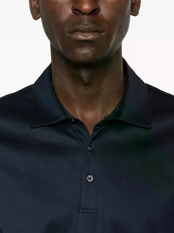 Corneliani Long-sleeve Polo Shirt - Black