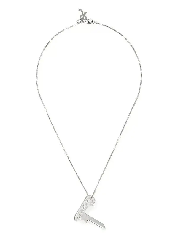 Raf Simons Small Key On Hanger Necklace - Silver