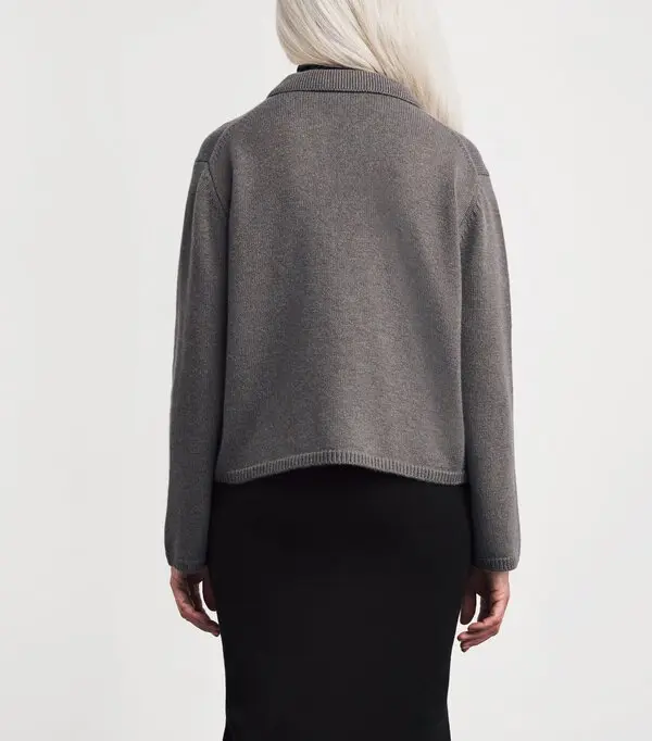 YVES SALOMON Wool-cashmere Polo Sweater