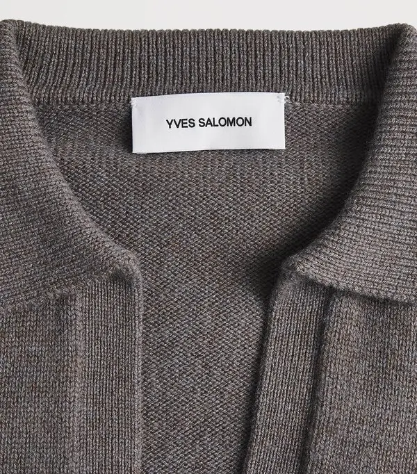 YVES SALOMON Wool-cashmere Polo Sweater