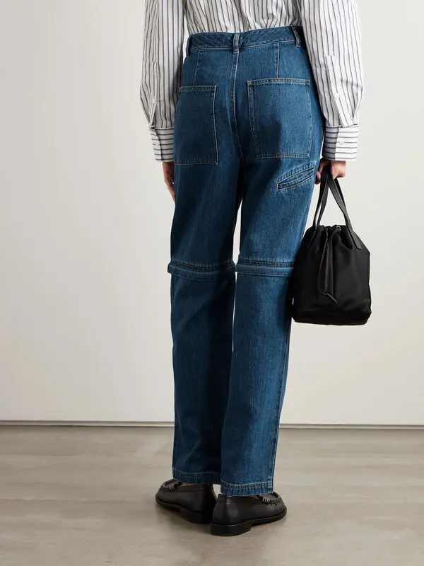 Tibi Lars Convertible High-rise Tapered Jeans