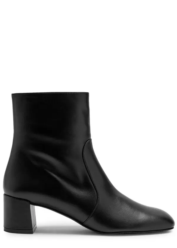 STUART WEITZMAN Maeve Leather Ankle Boots - Black