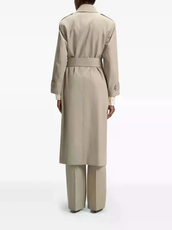 BOSS Belted Wool Trench Coat