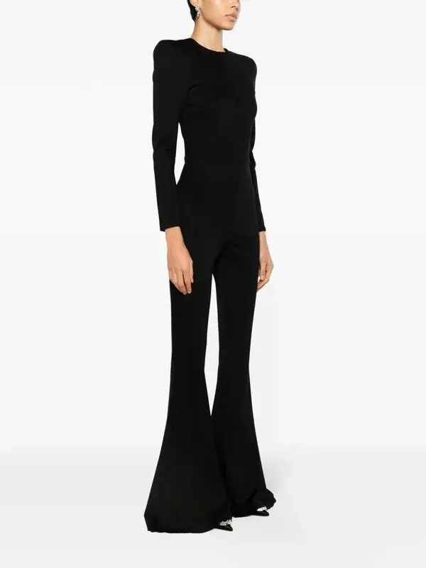 NISSA Flared-leg Jumpsuit With Padded Shoulders