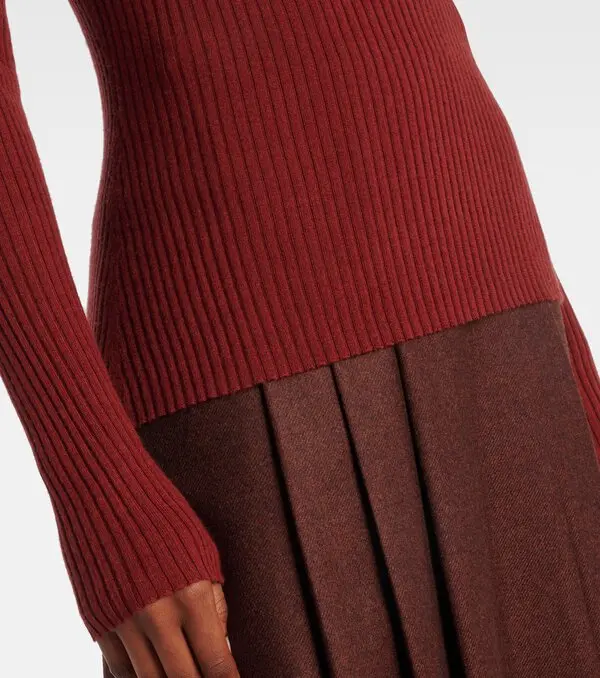 Gabriela Hearst Peppe Ribbed Cashmere And Silk Turtleneck