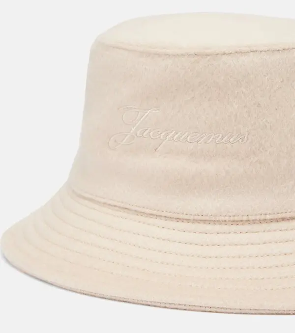 Jacquemus Wool Bucket Hat - Beige