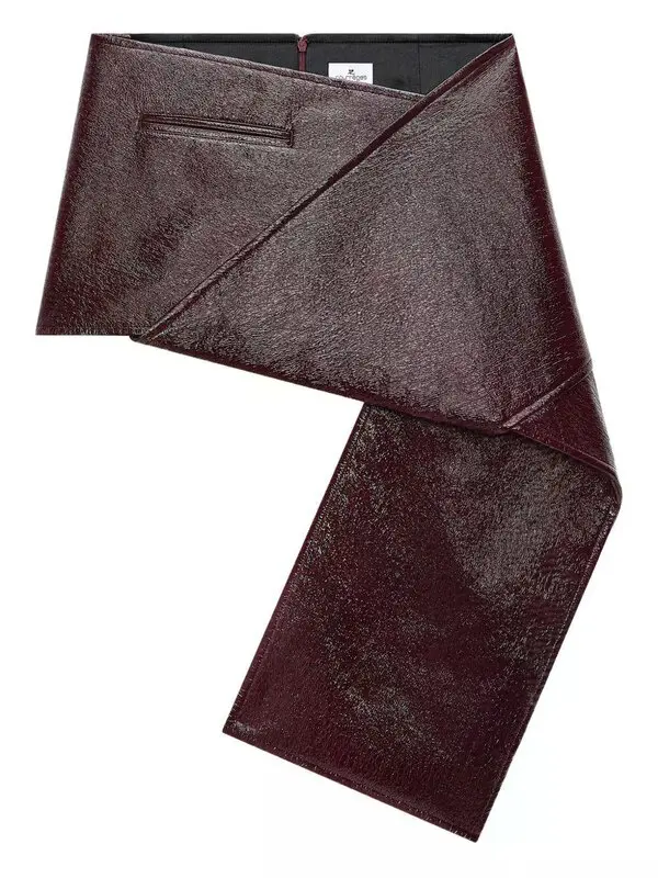 COURREGES Panelled Asymmetric Mini Skirt - Red