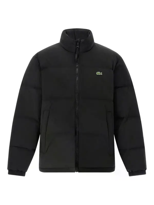 Lacoste Quilted Padded Jacket With High Collar And Drawstring Hem