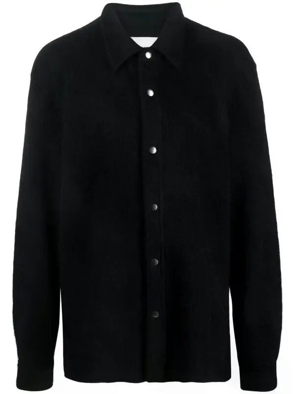 JIL SANDER Pointed-collar Alpaca Wool-blend Overshirt