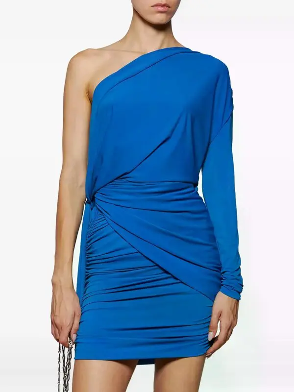 Alex Perry One-sleeve Draped Mini Dress