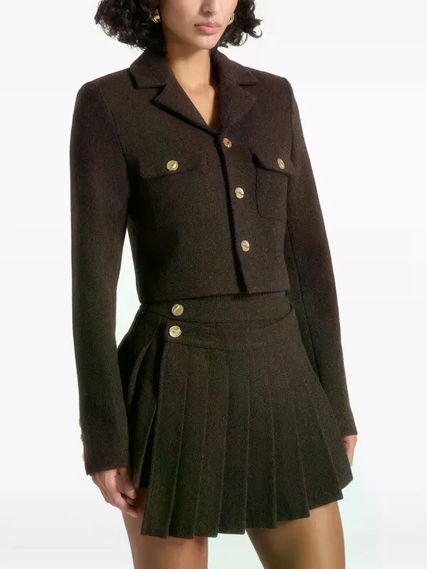 Manière De Voir Daphina Tailored Cropped Jacket - Brown