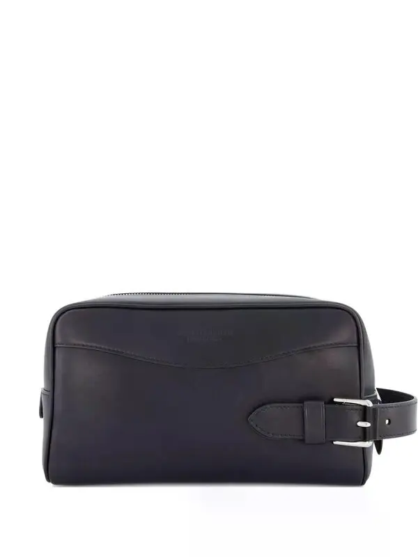 Ralph Lauren Purple Label Leather Travel Pouch - Black