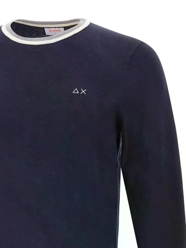SUN 68 Crew Neck Sweater - Blue