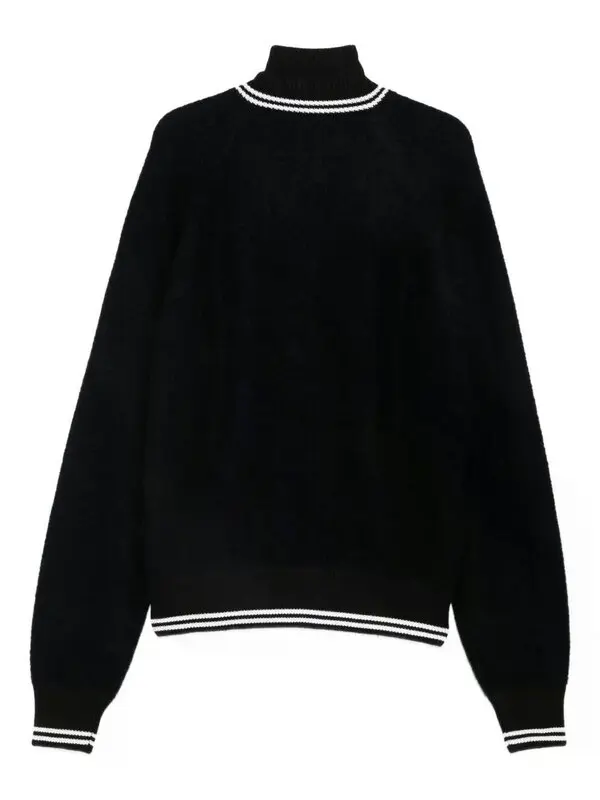 JIL SANDER Zip-front Ribbed Trim Cardigan