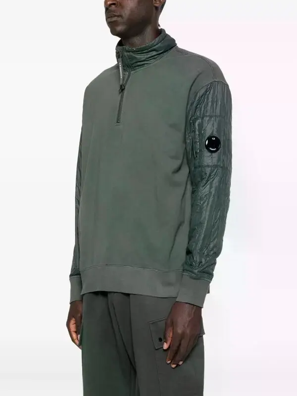 C.P. COMPANY Quilted Sleeve Half-zip Sweatshirt