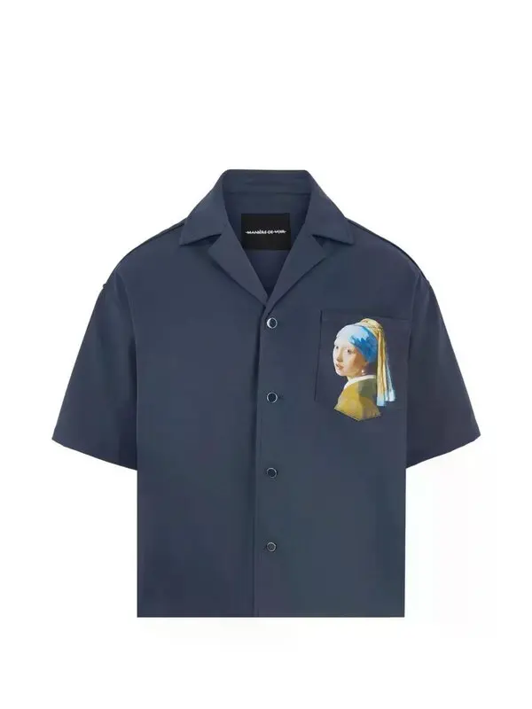 Manière De Voir Stephane Printed Boxy-fit Shirt