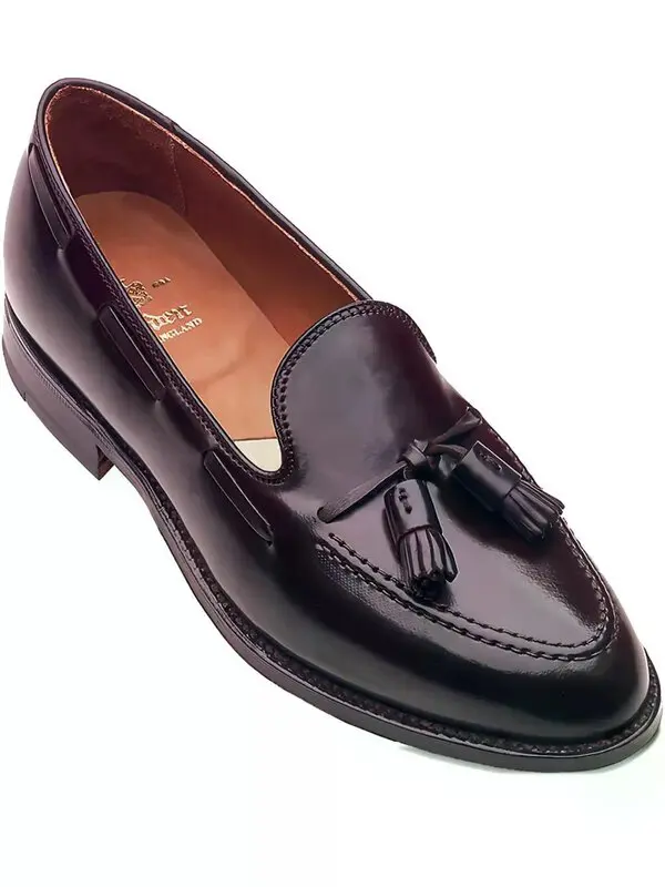 Alden Tassel Detail Leather Loafers - Red