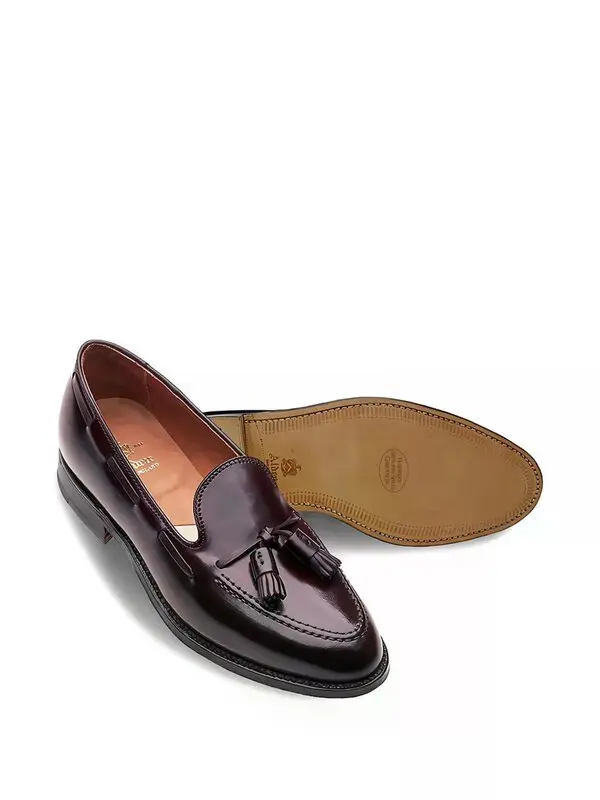 Alden Tassel Detail Leather Loafers - Red