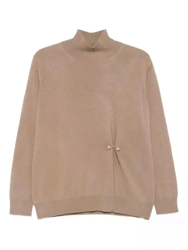 Fabiana Filippi High-neck Button Detail Sweater