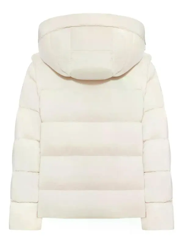 MOORER Hooded Quilted Jacket With Fur Panels - Neutrals
