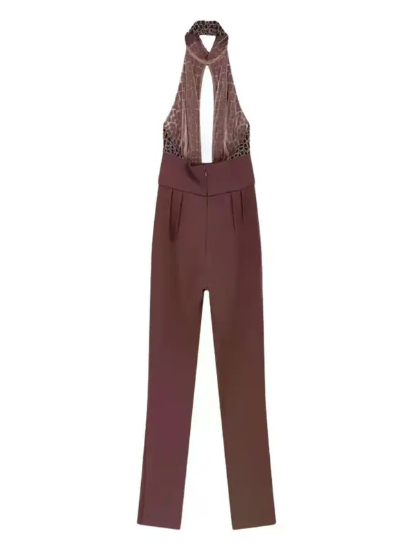 Elisabetta Franchi Halter-neck Sequin-embellished Jumpsuit
