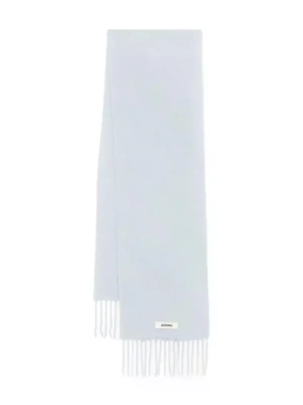 Jacquemus Fringed Wool Scarf - Blue