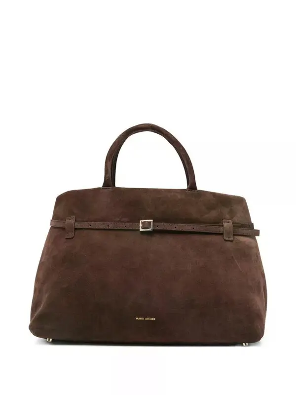 Manu Atelier Le Cambon Suede Handbag - Brown