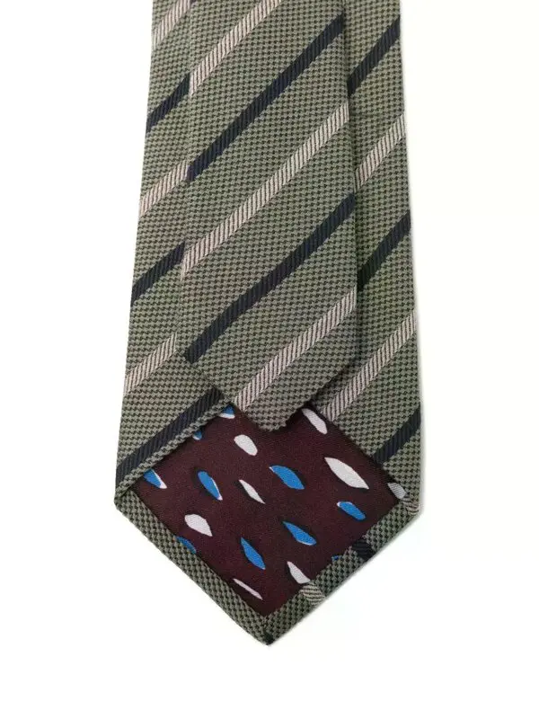 Paul Smith Striped Neck Tie - Green