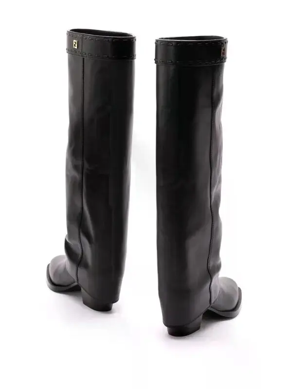 Fendi Leather Knee High Boots