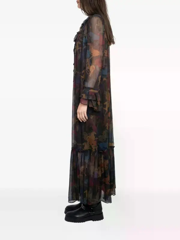 Zadig&Voltaire Ralicel Maxi Dress With Horse Print