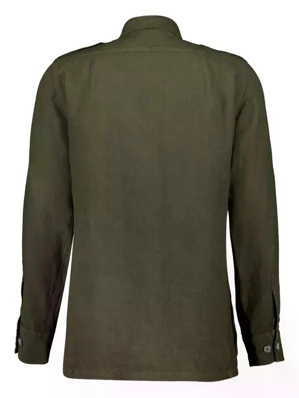 120% Lino Cargo-pockets Linen Shirt