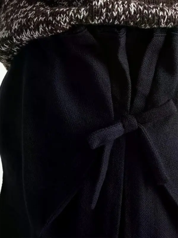 Prada Chevron Knit Bow Detail Skirt