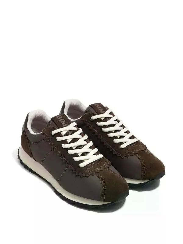 Bimba Y Lola Scalloped Trim Lace-up Sneakers - Brown