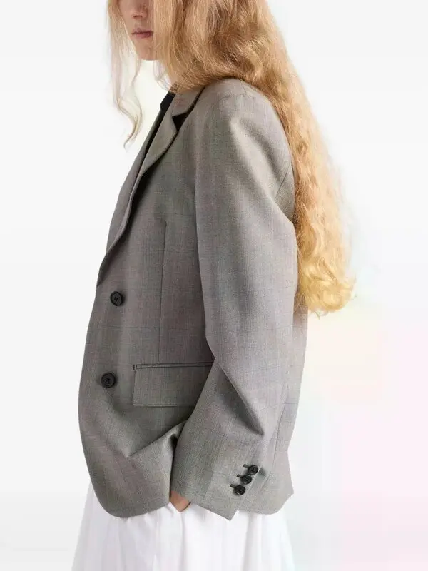 Prada Checked Notched-lapel Blazer