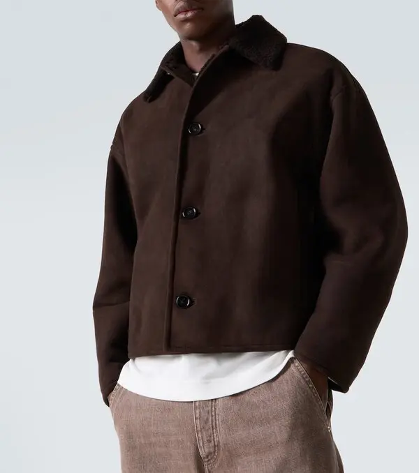 Bottega Veneta Shearling Lined Leather Jacket