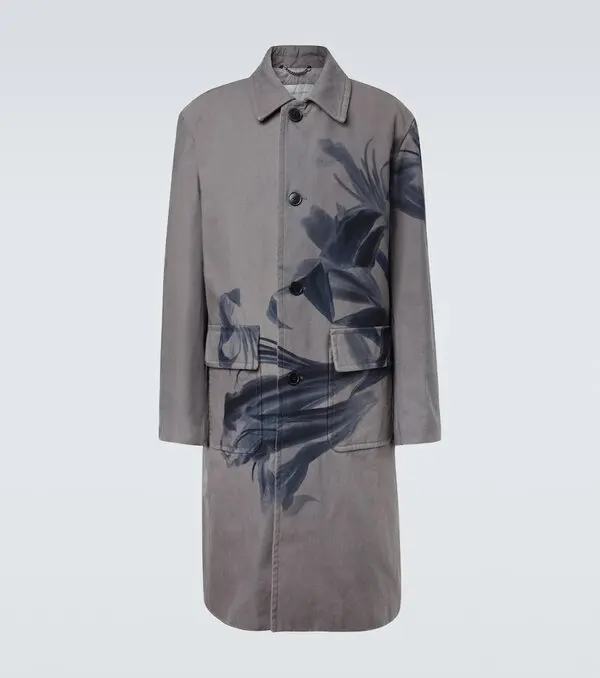 Dries Van Noten Randale Floral Cotton Trench Coat