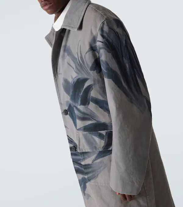 Dries Van Noten Randale Floral Cotton Trench Coat