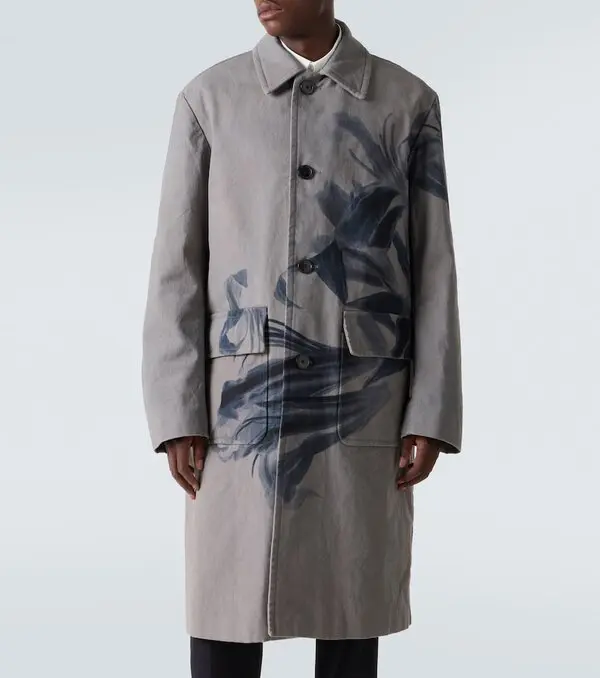 Dries Van Noten Randale Floral Cotton Trench Coat