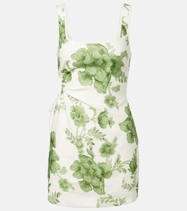 SIR. Gardella Cutout Floral Linen Minidress - Multicoloured