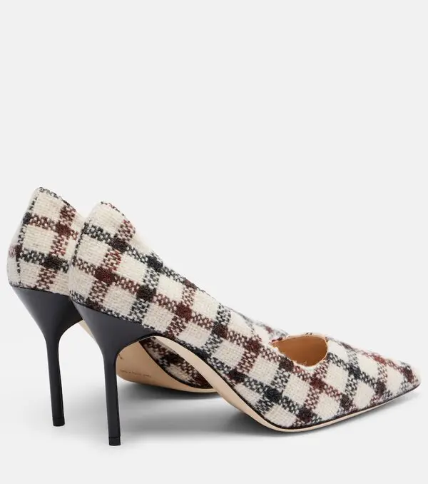 Manolo Blahnik Bb 90 Checked Pumps - Beige