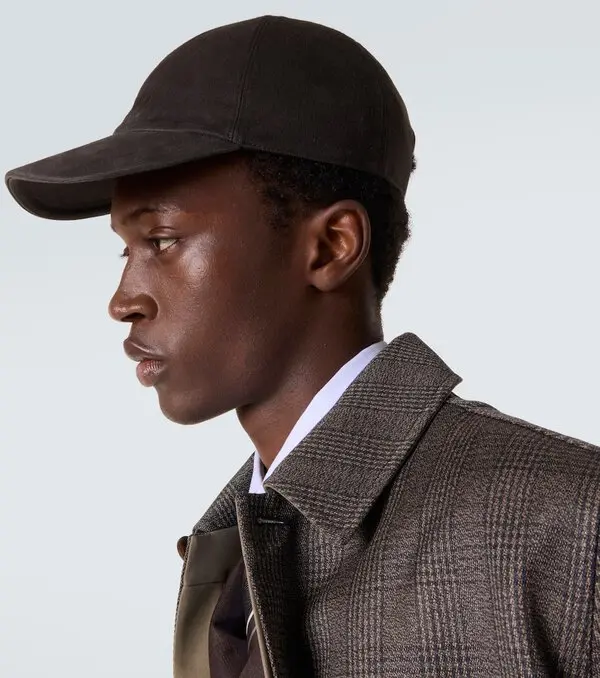 Brioni Cotton And Cashmere Baseball Cap - Black