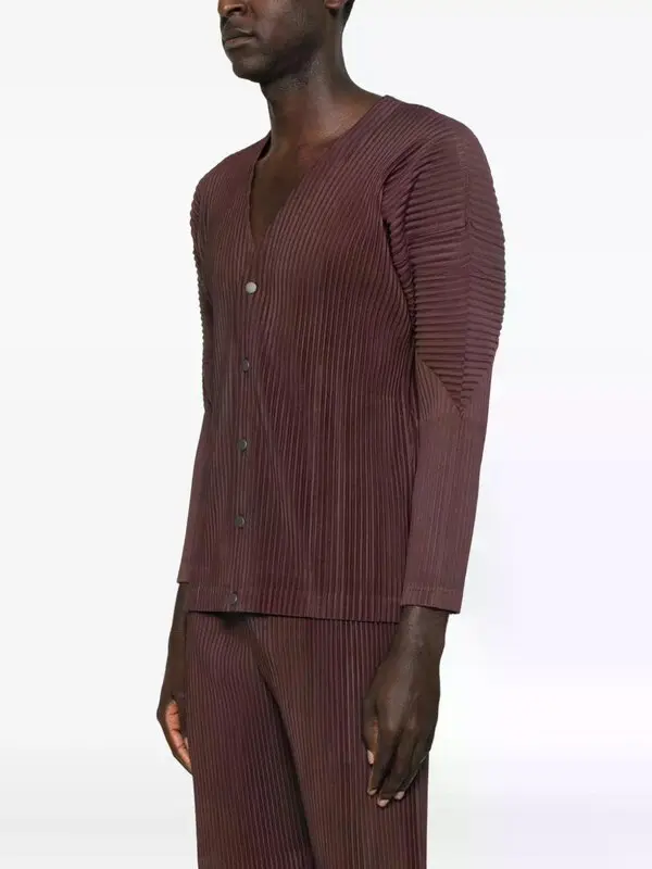 Issey Miyake Pleated Button Cardigan