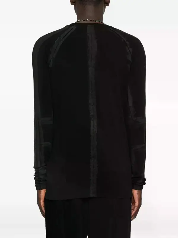THOM KROM Panelled Long Sleeve Sweater