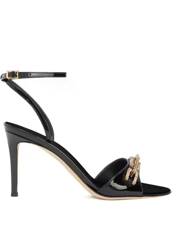 GIUSEPPE ZANOTTI Evry Crystal Embellished Sandals - Black