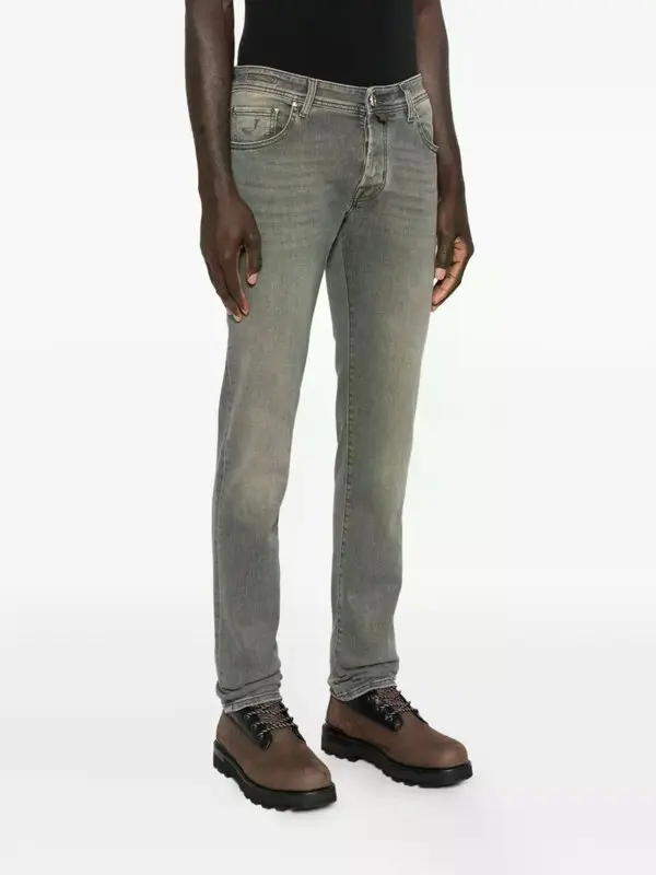 Jacob Cohen Distressed Cotton Jeans - Grey