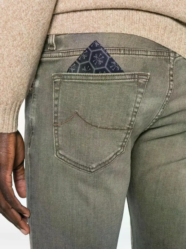 Jacob Cohen Distressed Cotton Jeans - Grey