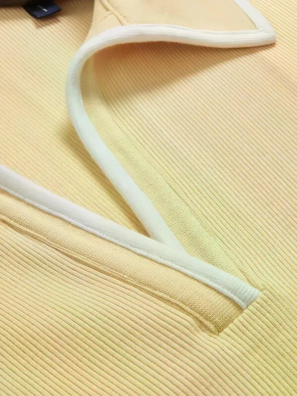 Veronica Beard Ribbed Polo Top
