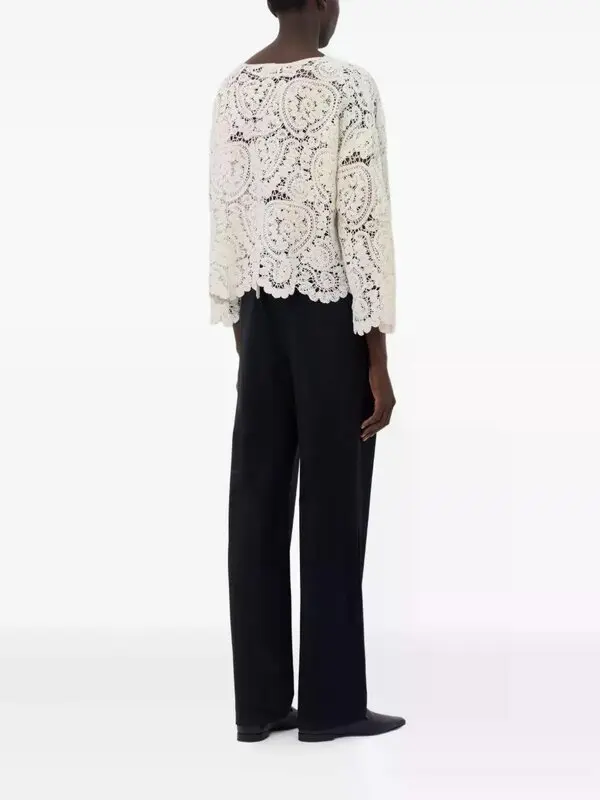 Loulou De Saison Arold Crochet Lace Sweater
