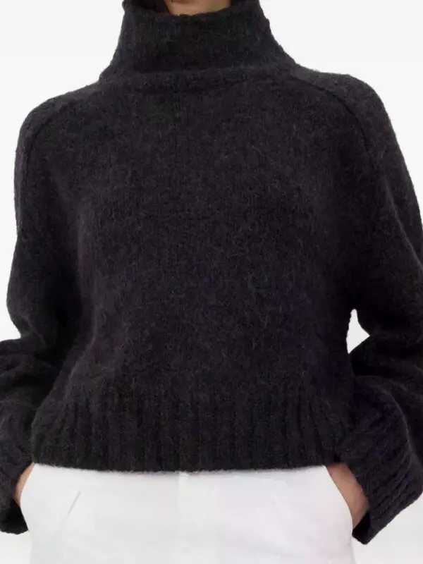 Loulou De Saison Wool Roll Neck Sweater - Black